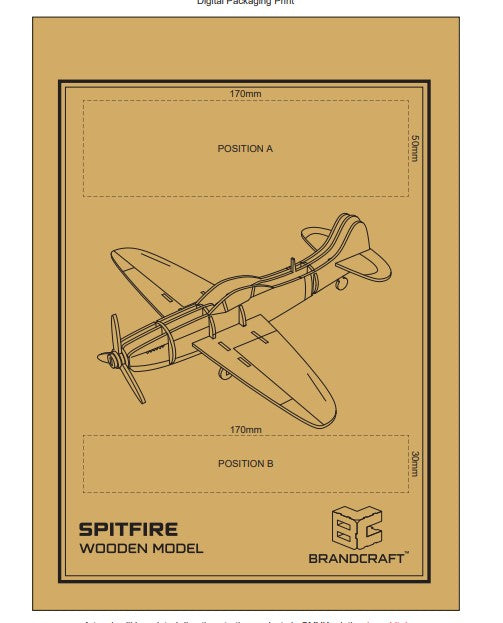 BRANDCRAFT Spitfire Wooden Model