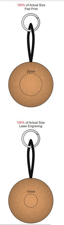 Cork Floating Key Ring - Round