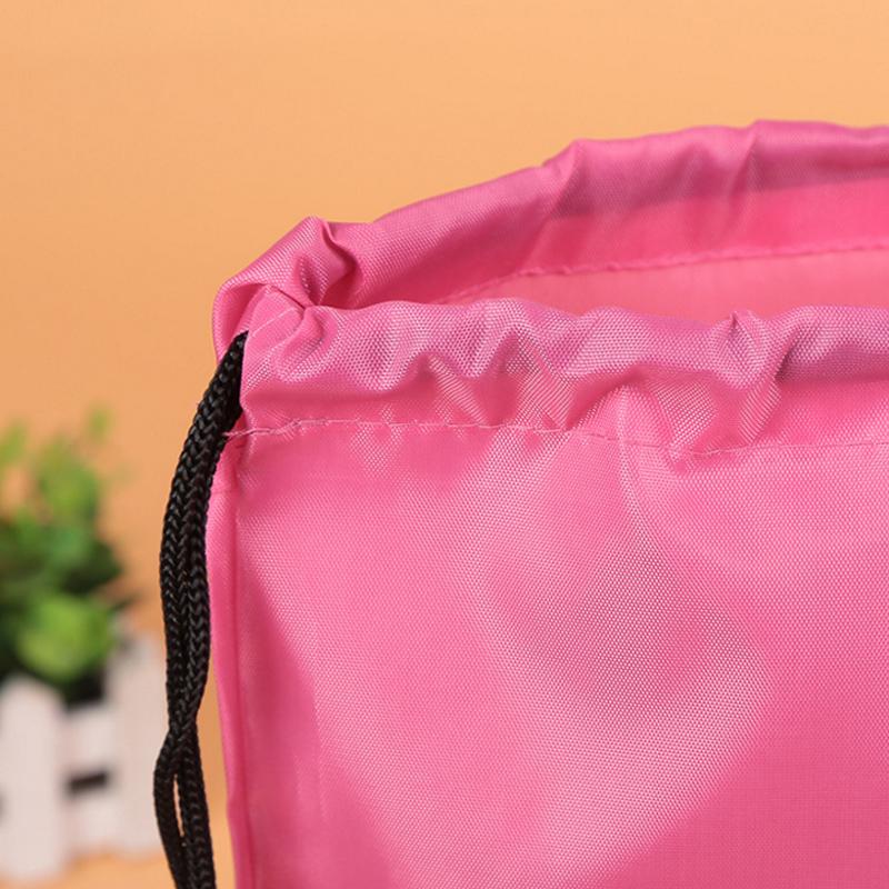 Nylon Drawstring Backpack With Zip Compartment | Happyway