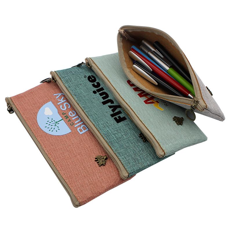 COTTON PENCIL CASE WITH TREE DESIGN